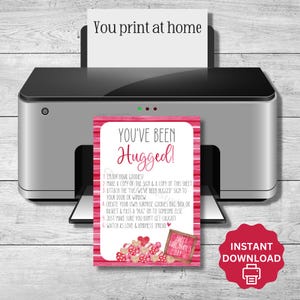 Valentine's Day You've Been Hugged Game, Valentine's Day Printable ...