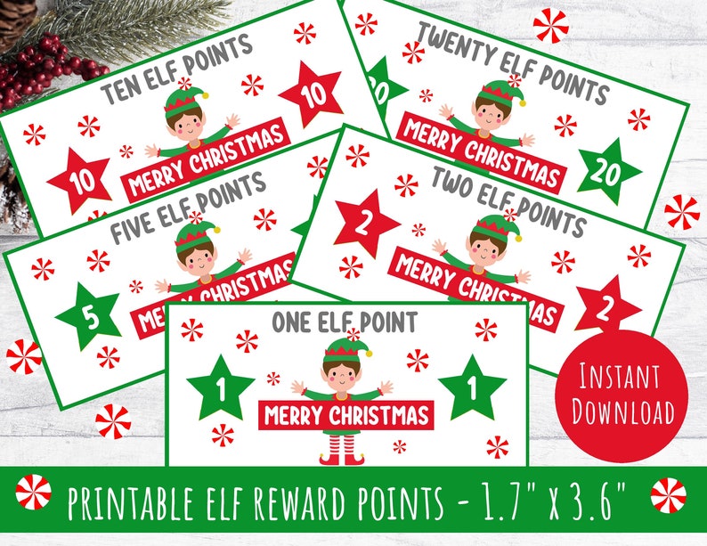 Christmas Elf Reward Tickets for Kids – Printable Behavior Coupons for ...