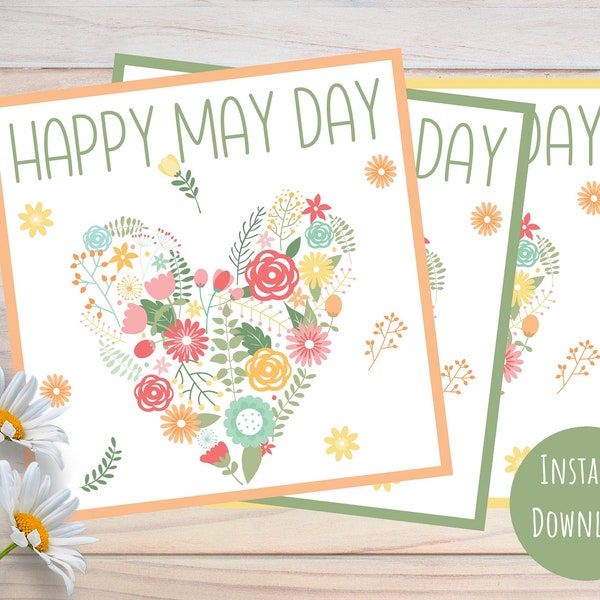 Printable May Day Basket - Etsy