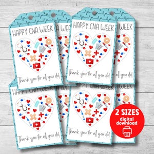 CNA Week Appreciation Gift Tag, Happy CNA Week, Certified Nursing ...