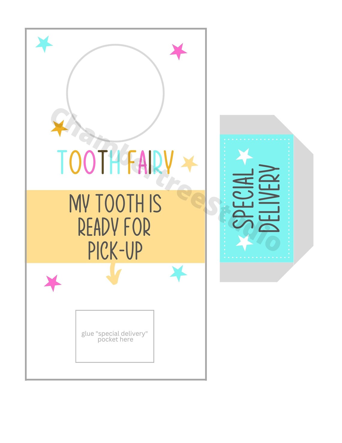 Tooth Fairy Letter, Printable Tooth Note, Door Hanger, Fairy Note ...