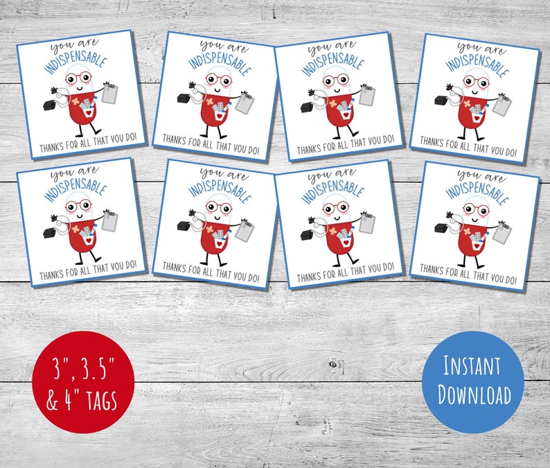 Pharmacy Week Gift Tag, Funny Appreciation Tags for Pharmacists, Gift ...