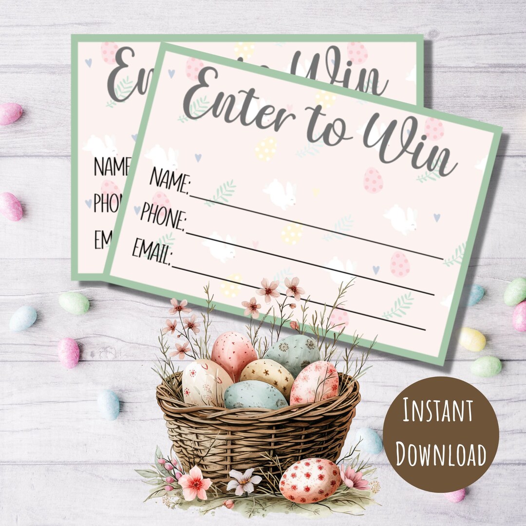 Easter Enter to Win Tickets, School Fundraiser, Easter Egg Hunt Raffle ...