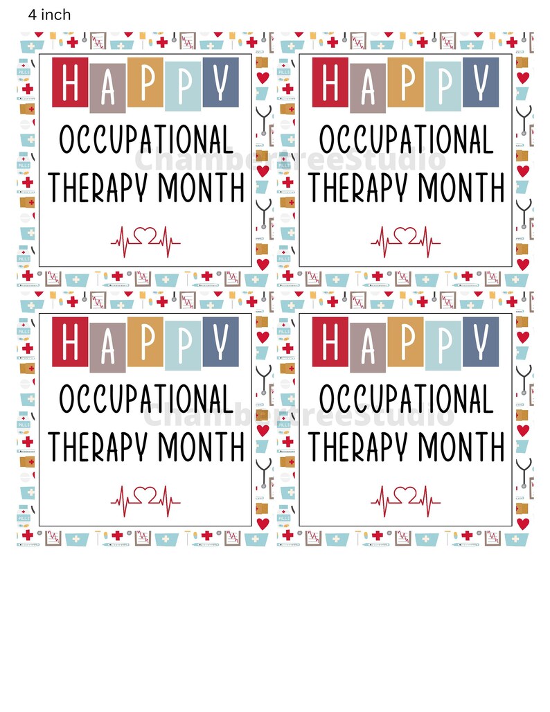 Occupational Therapy Month Gift Tag, Occupational Therapist ...
