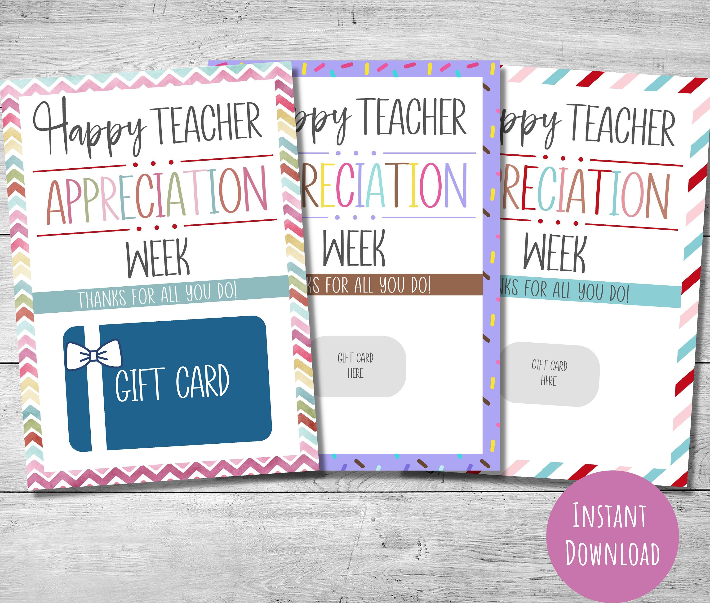 Teacher Appreciation Week Gift Card Holder, Thank You Gift for Teacher ...