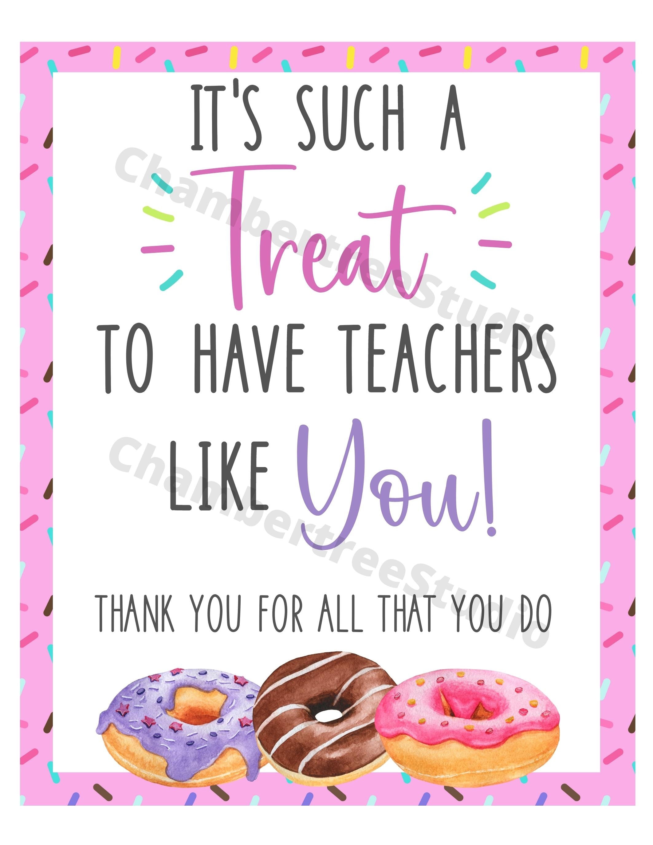 Teacher Appreciation Week Sign, Sweet Treat Sign for Teachers, Thank ...