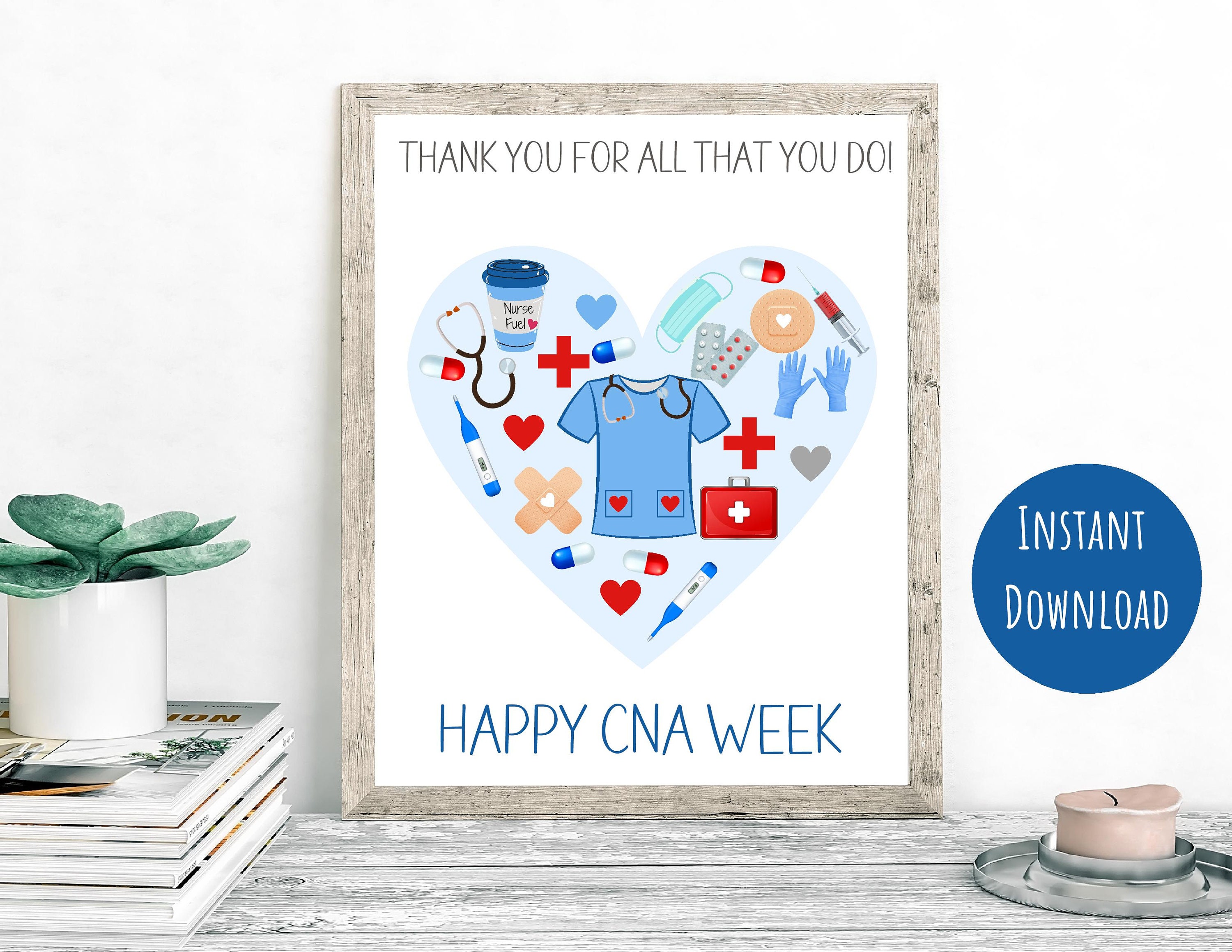 Happy CNA Week Sign, Certified Nursing Assistant Week, 8x10" Sign, CNA ...