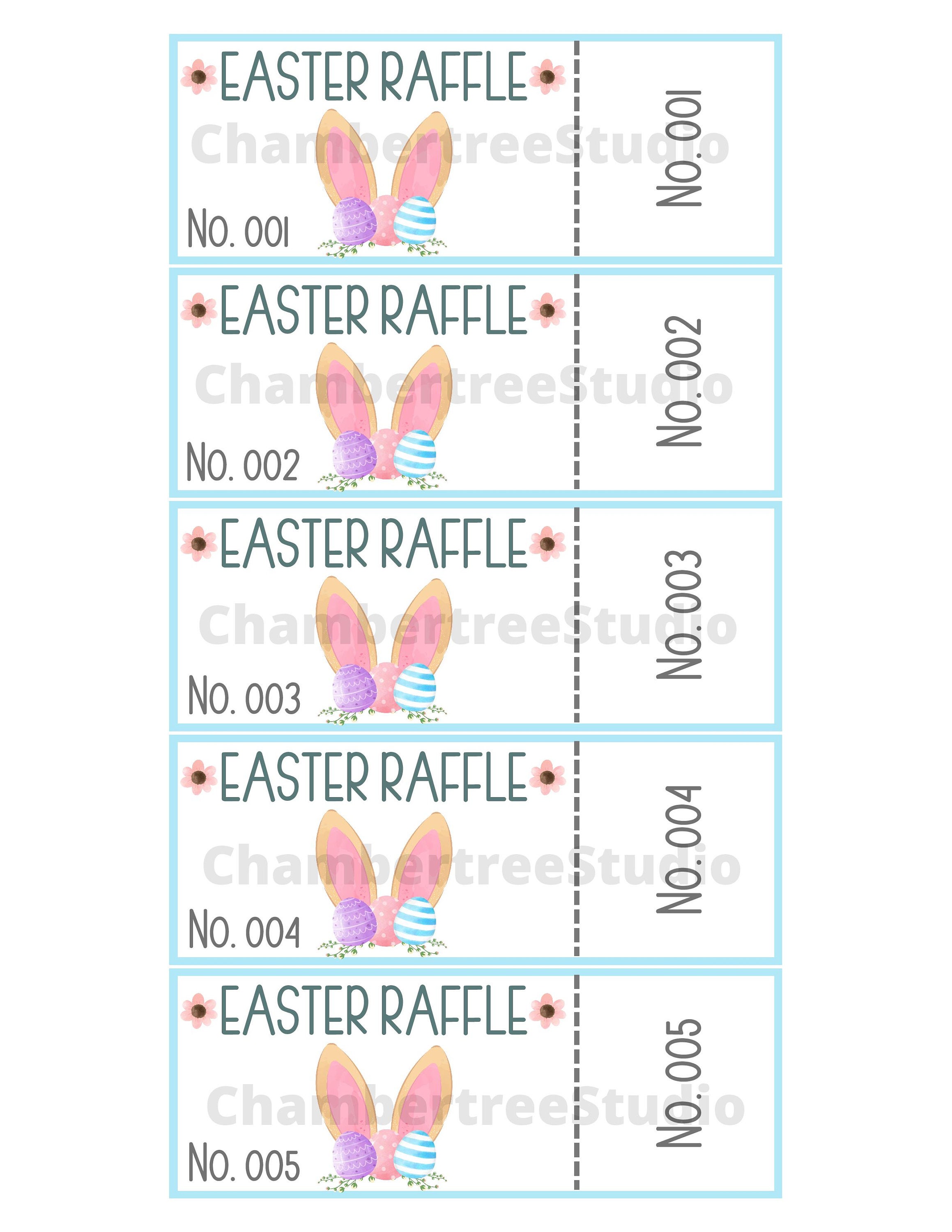 Easter Raffle Tickets, Kids Egg Hunt, Easter Coupons, Charity Event ...