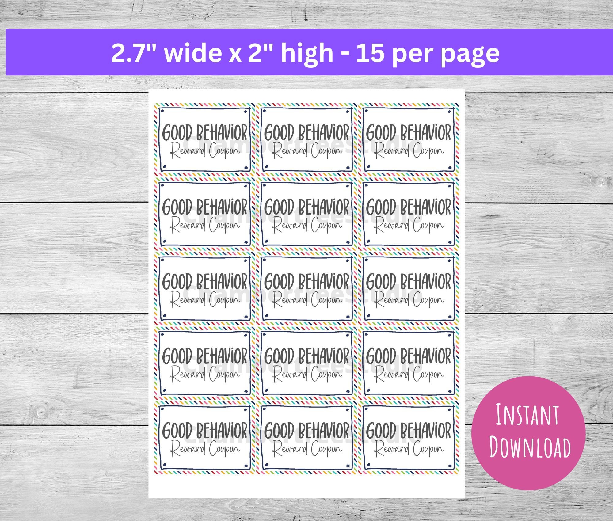 Kids Good Behavior Reward Coupons, Classroom Incentive System ...