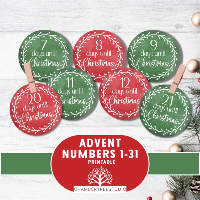 Advent Numbers - Etsy