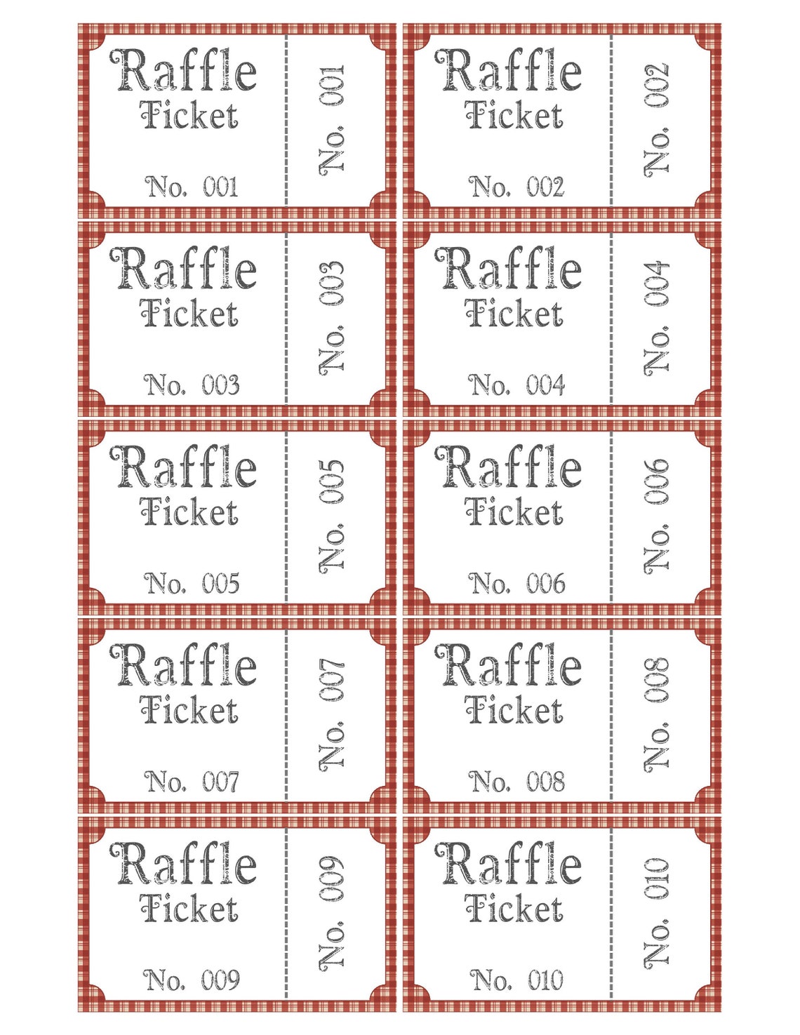 Autumn Fall Raffle Tickets 2.1 X 3.4 Printable - Etsy