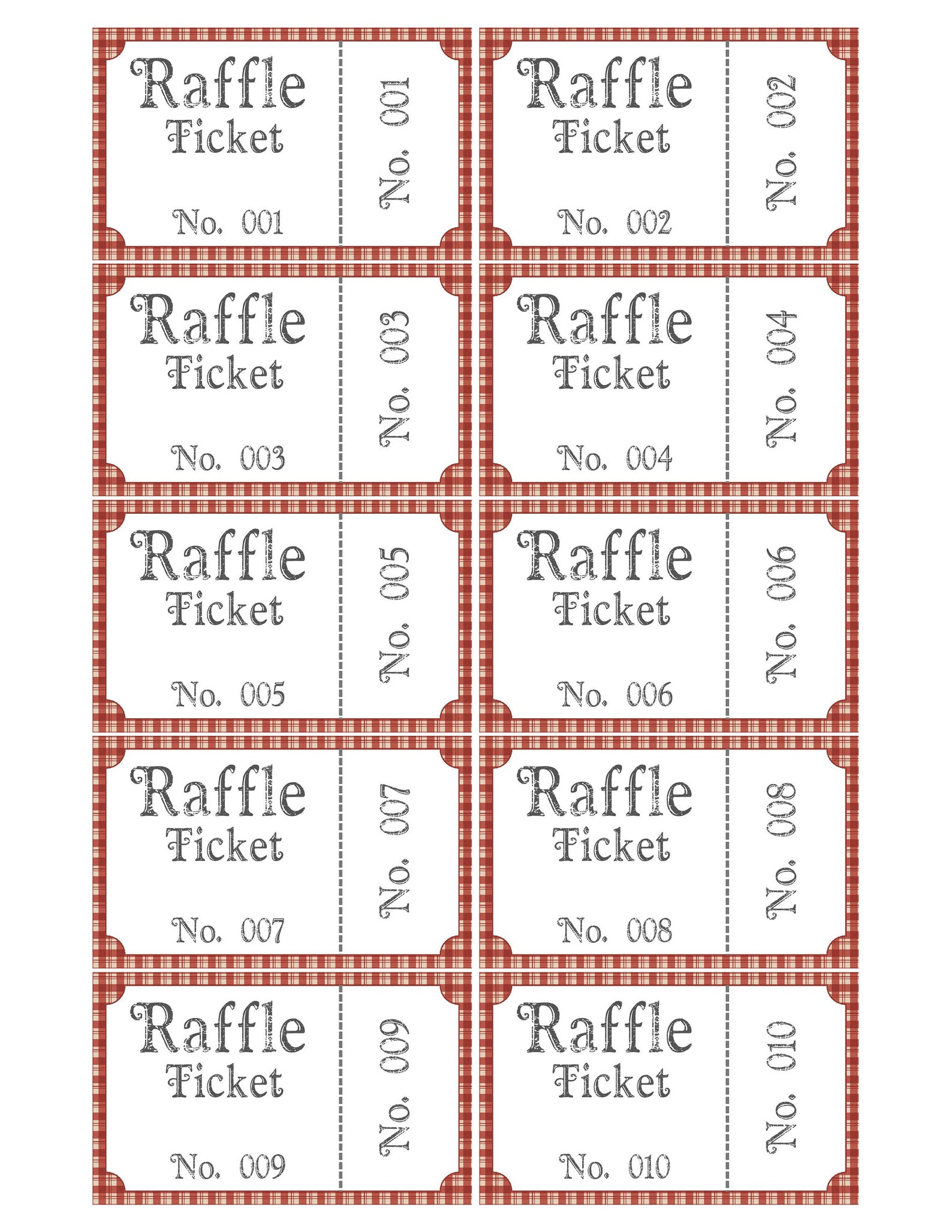 Autumn Fall Raffle Tickets 2.1 X 3.4 Printable - Etsy