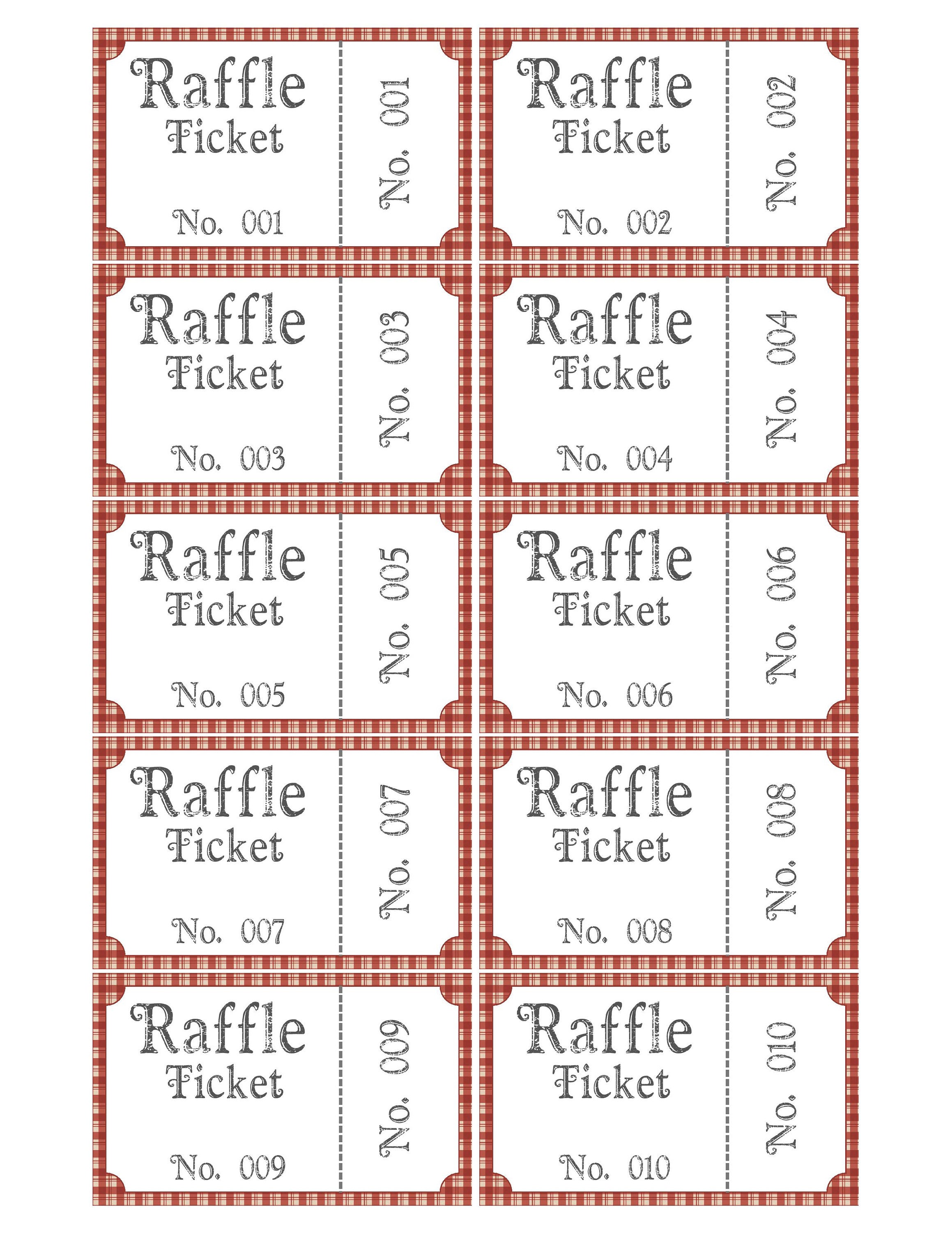 Autumn Fall Raffle Tickets 2.1 X 3.4 Printable - Etsy
