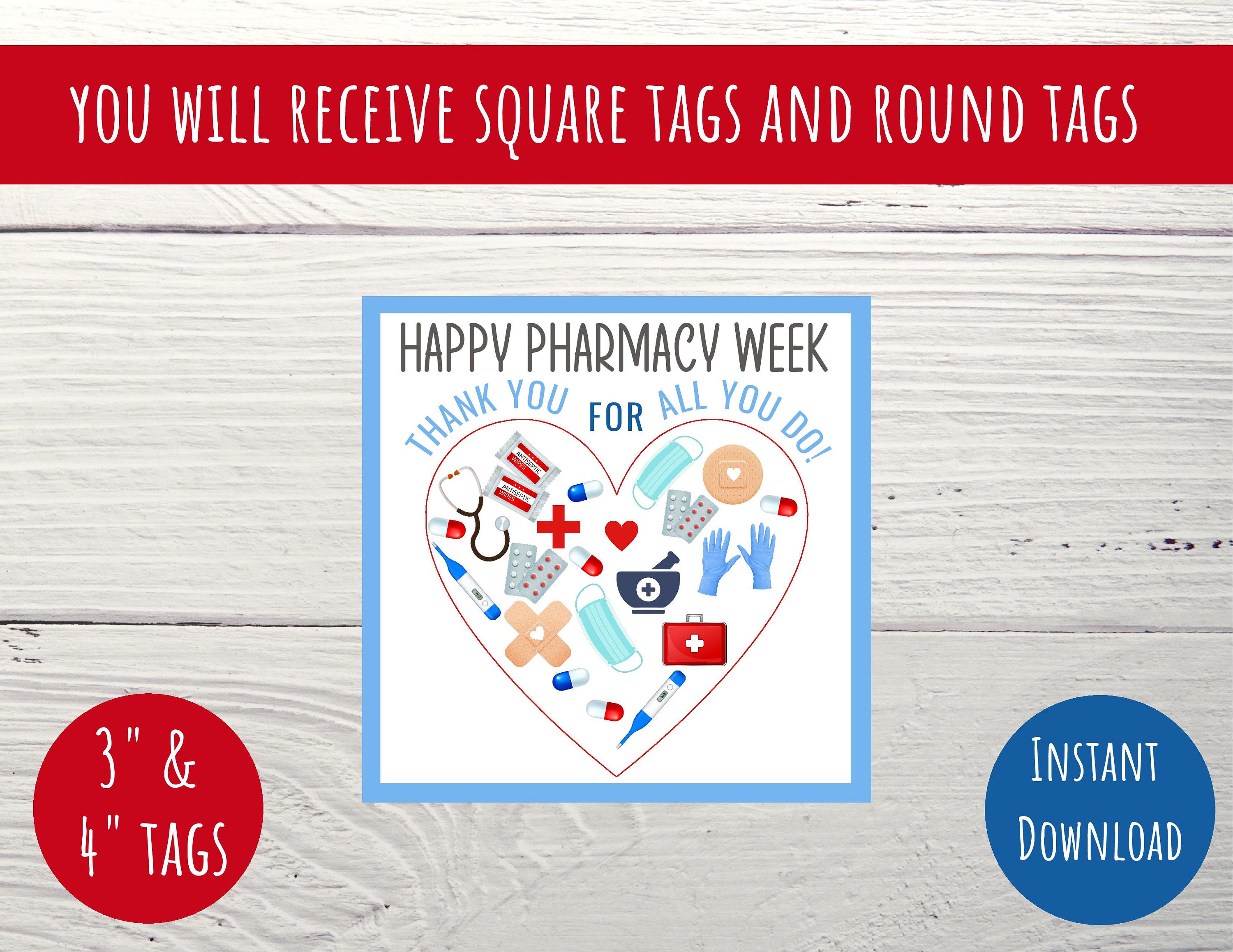 Pharmacy Week Appreciation Gift Tag Pharmacists Gift for - Etsy