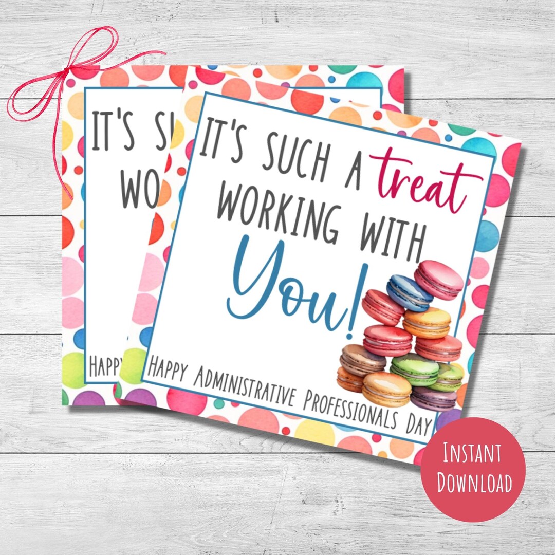 Administrative Professionals Day Gift Tag, Employee Appreciation ...