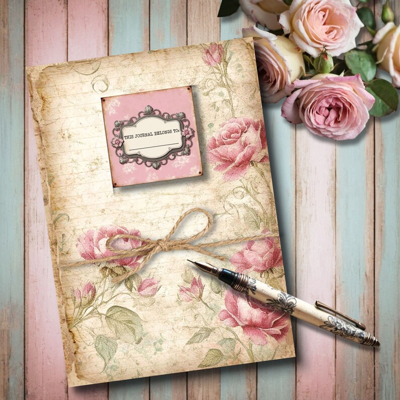 Vintage Book Name Labels, Junk Journal Book Plates, Journal ...