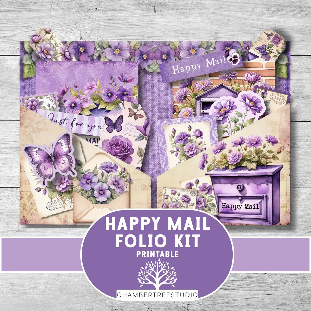 Happy Mail Folio Kit, Foldable Card Gift for Mom, Sister, Friend, Junk ...