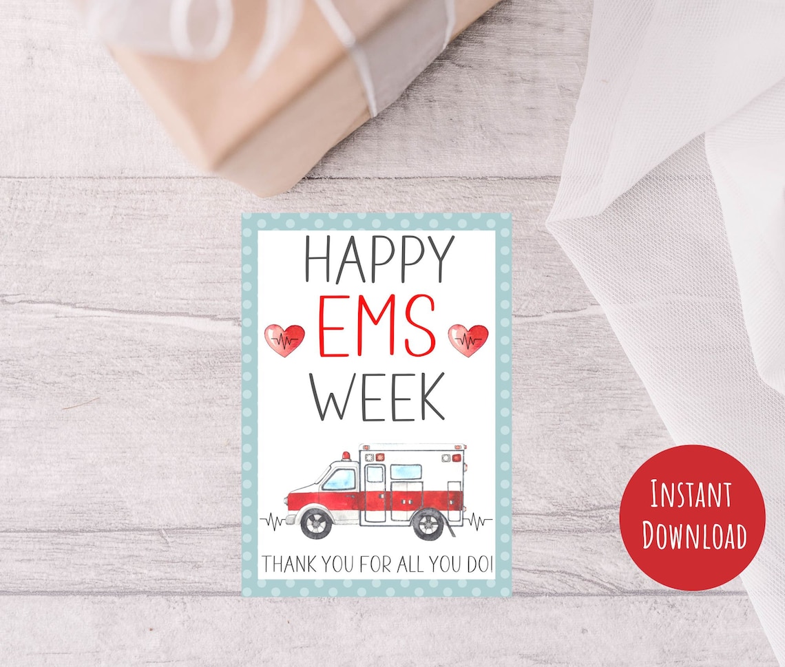 EMS Week Gift Tag Happy Emergency Medical Services Week EMT - Etsy