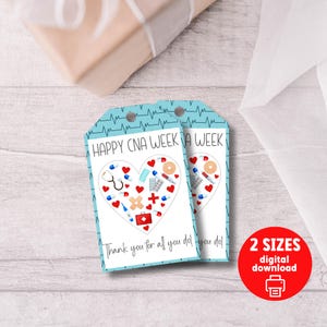 CNA Week Appreciation Gift Tag, Happy CNA Week, Certified Nursing ...