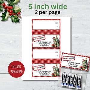 Gift Not Included Gift Tag, White Elephant Gift Tag, Fun Christmas Gag ...