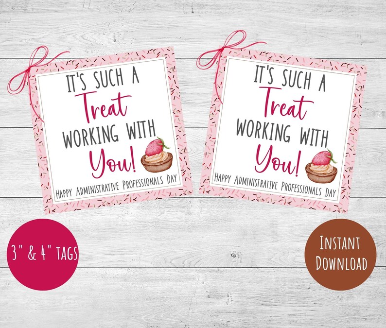 Administrative Professionals Day Gift Tag, Employee Appreciation Gift ...