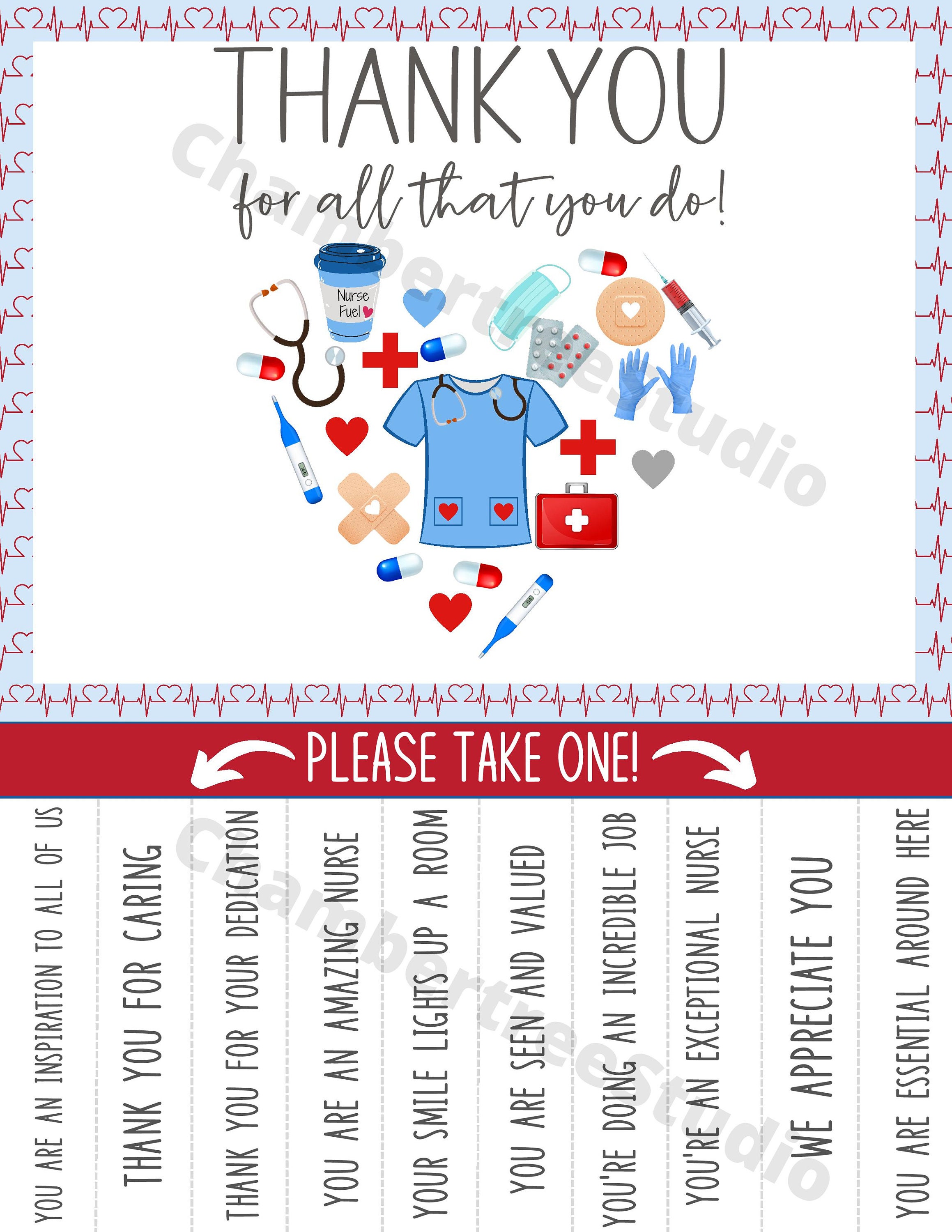 Nurse Week Appreciation Sign, Tear off Compliments for Nurses, Doctors ...
