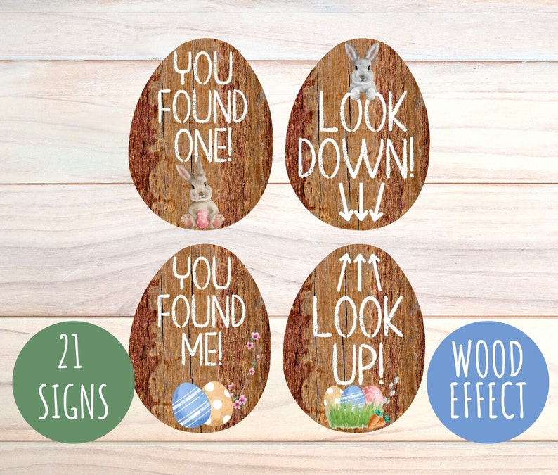 Easter Egg Hunt Signs, Easter Activity for Kids, Scavenger Hunt, Easter ...