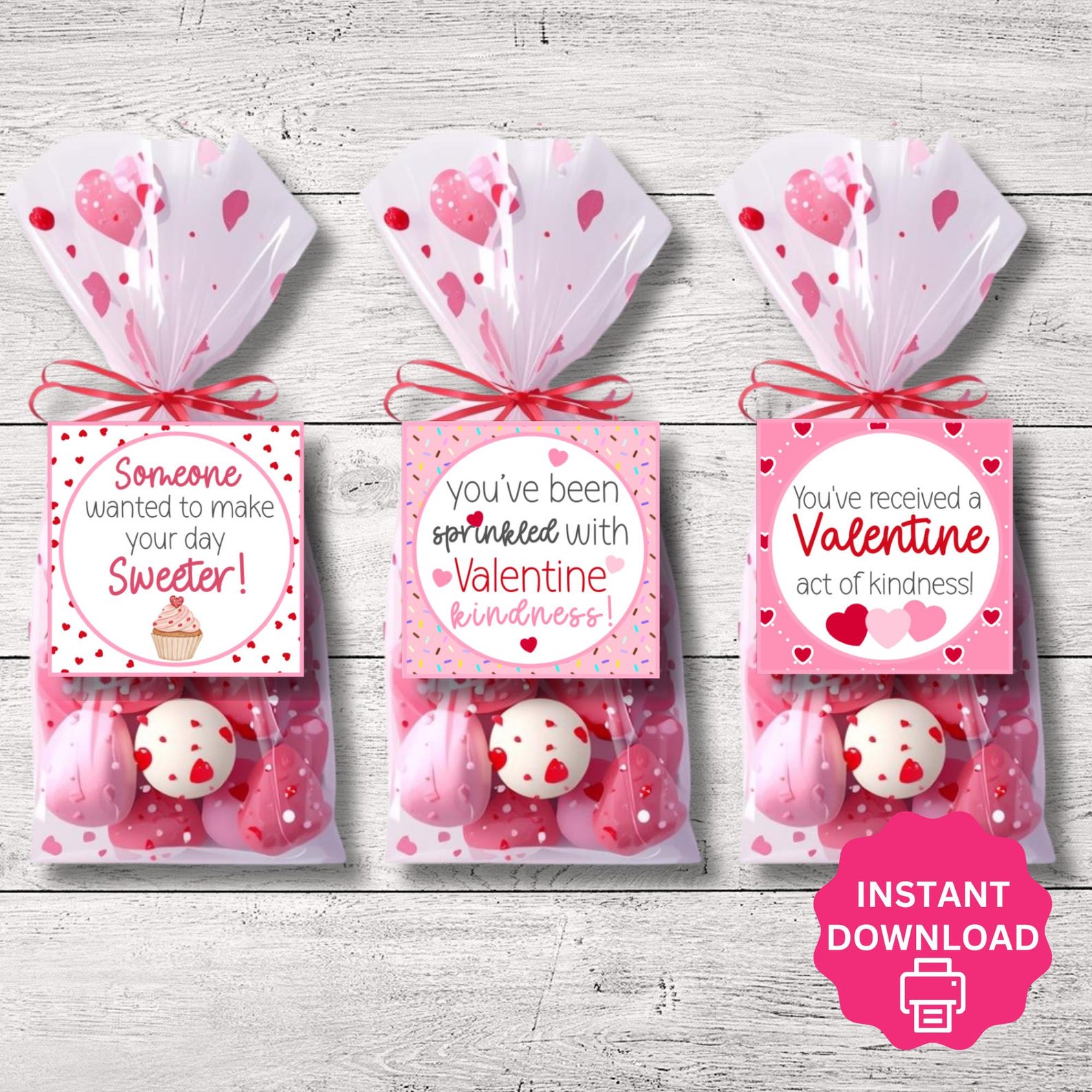 Valentine’s Day Random Acts of Kindness Tags | Spread Love Gift Tags ...
