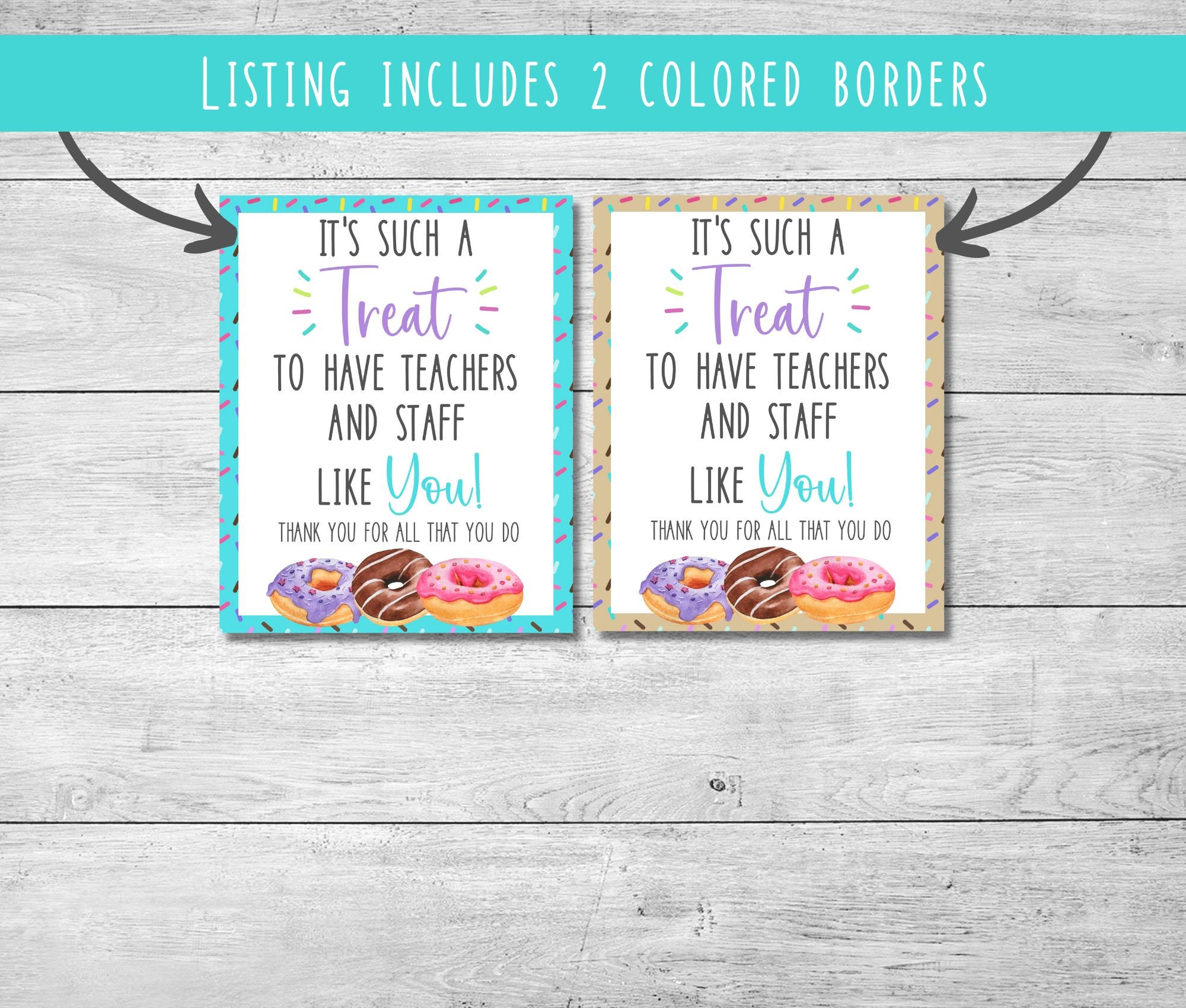 Teacher Appreciation Week Sign, Sweet Treat Sign for Teachers, Thank ...