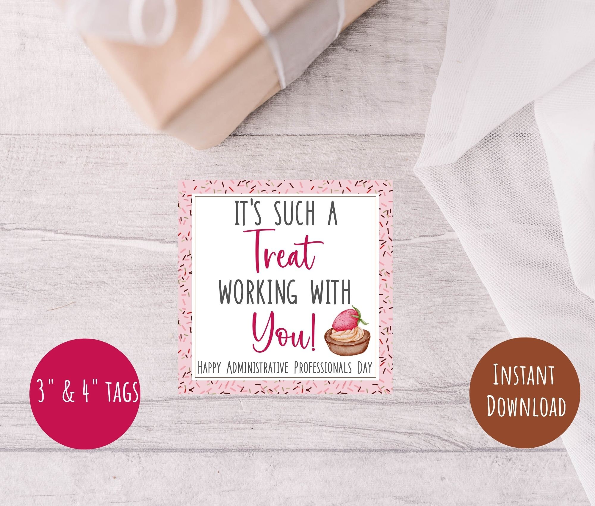 Administrative Professionals Day Gift Tag, Employee Appreciation Gift ...