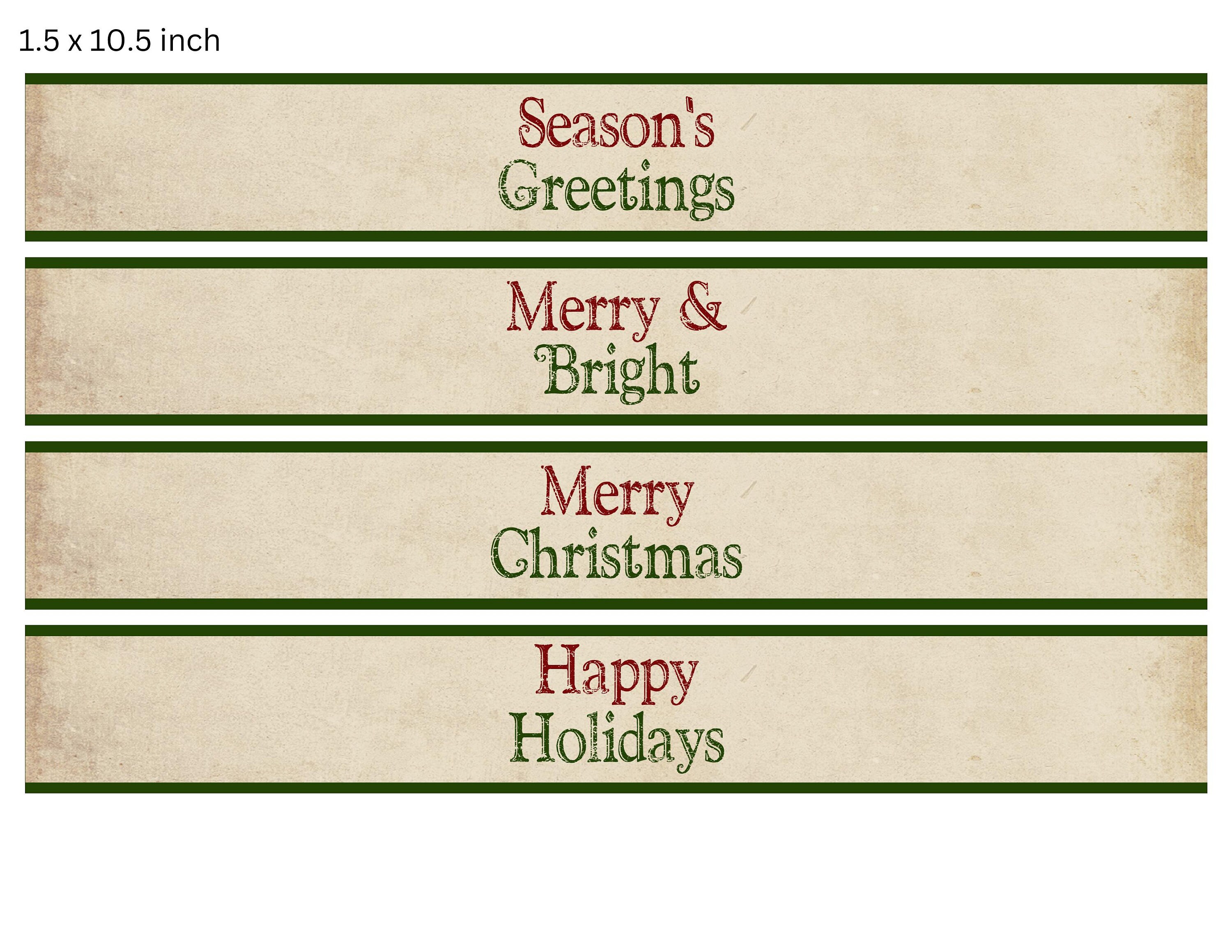 Christmas Dishcloth Wrapper, Printable Gift Label, Belly Band Washcloth ...