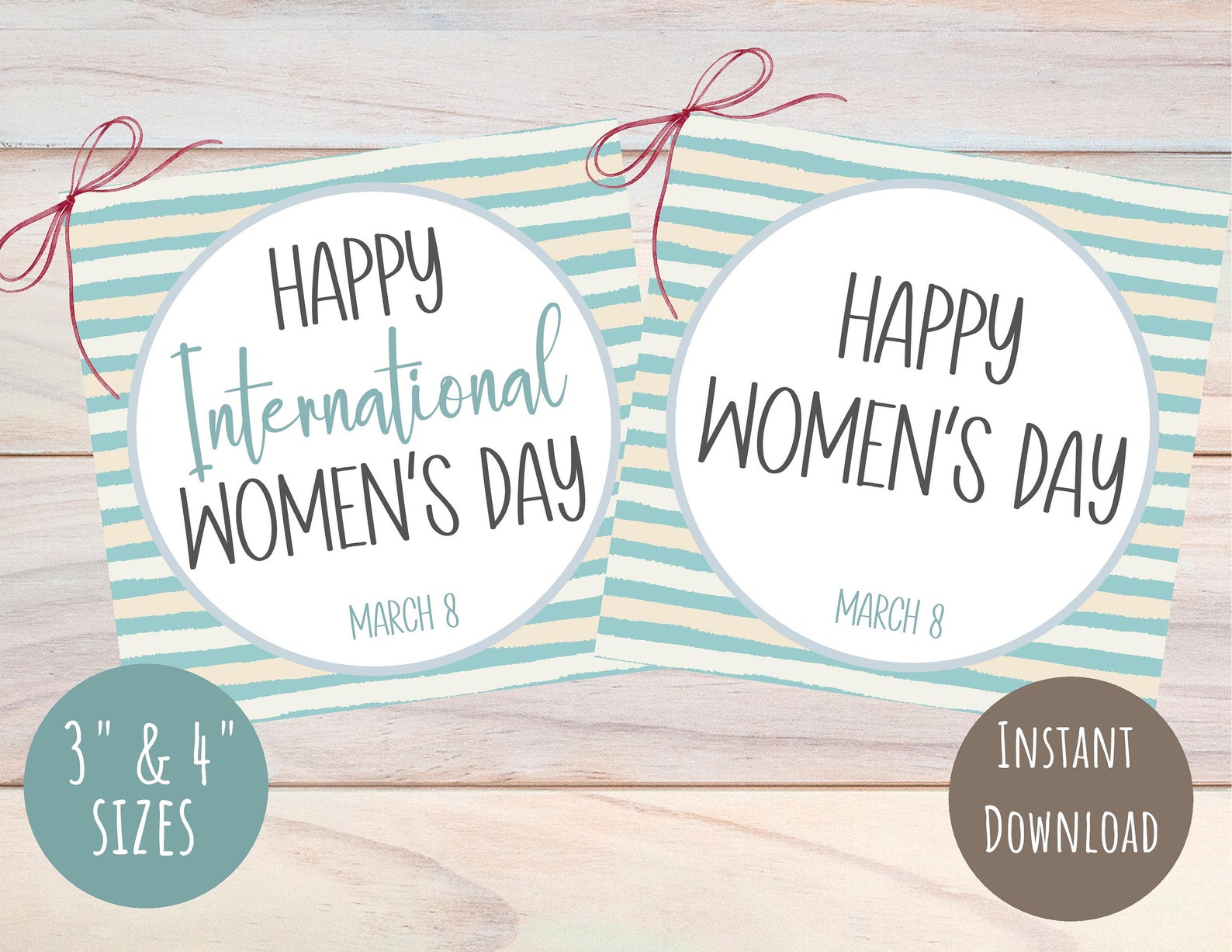 Women's Day Gift Tags International Women's Day - Etsy