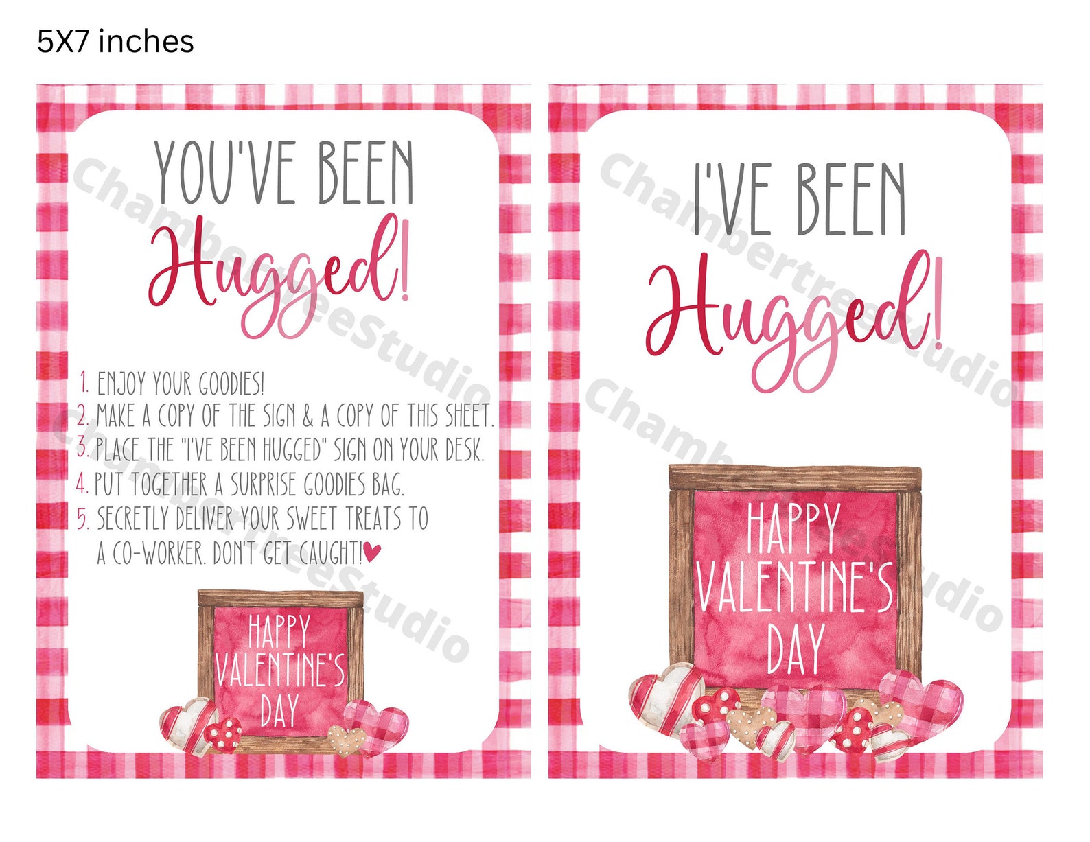 Valentine's Day Coworker Game Printable, You've Been Hugged, Printable ...