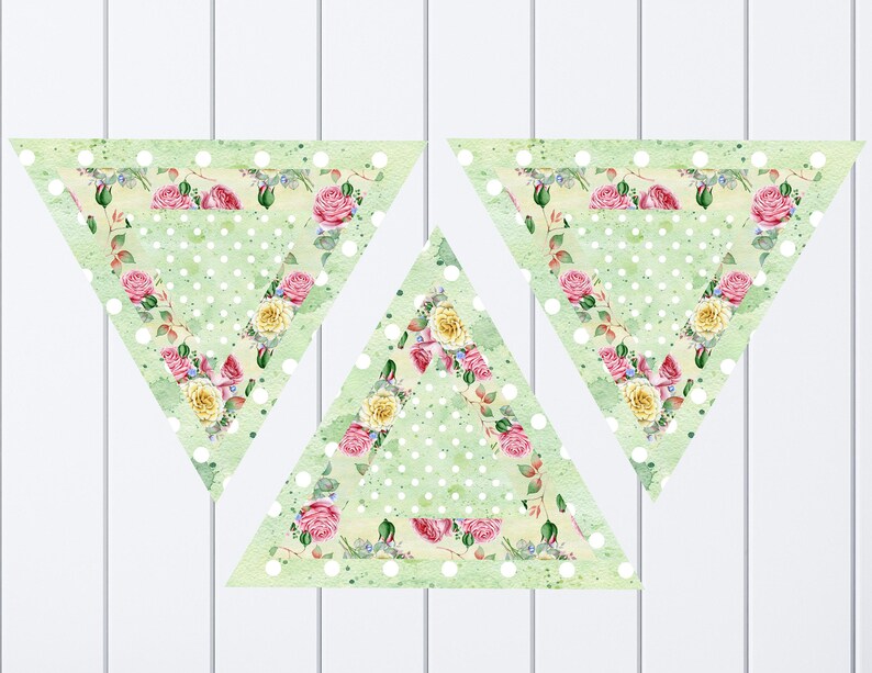 Spring Bunting, Printable Spring Garland, Spring Pennant, Printable ...