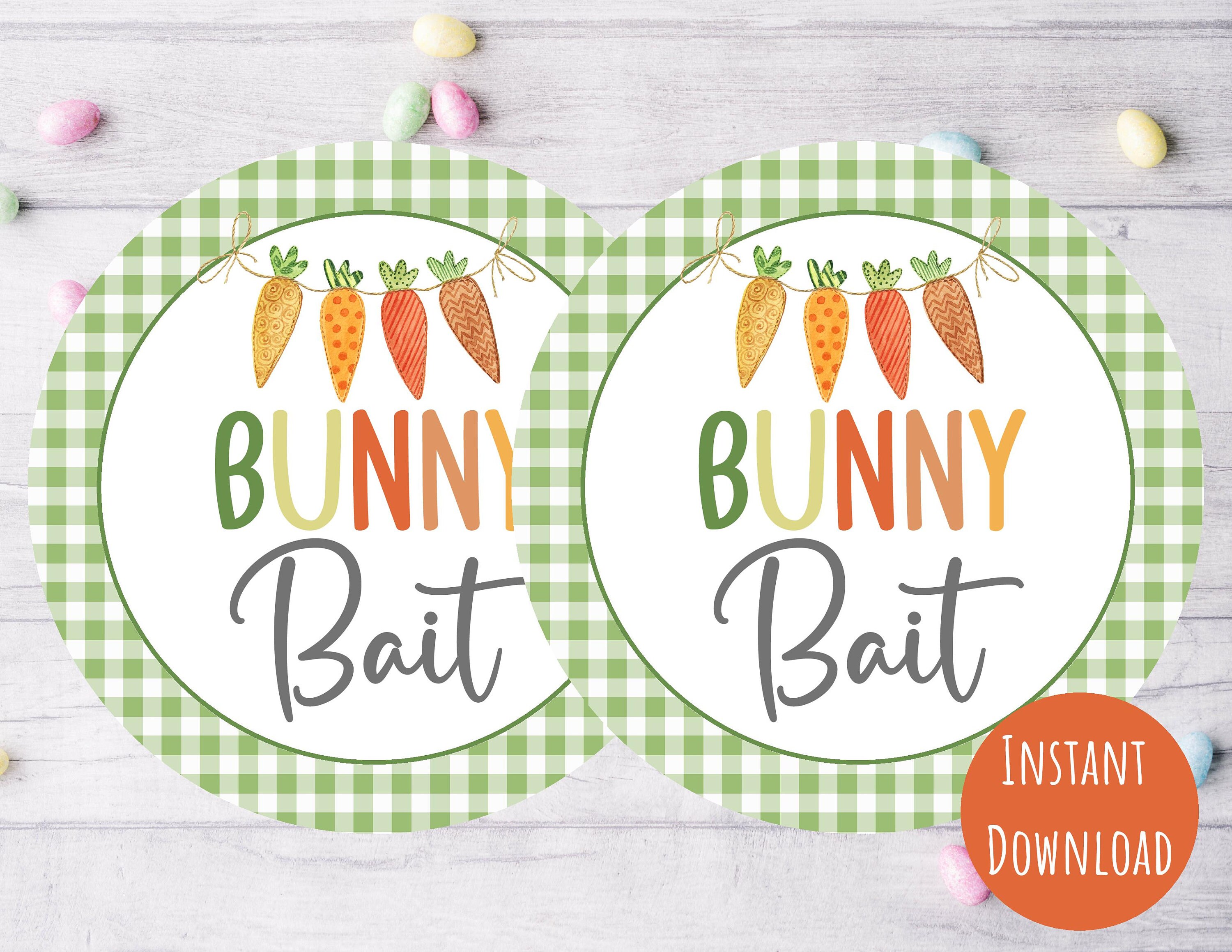 Bunny Bait Gift Tag Easter Basket Filler Printable Easter - Etsy