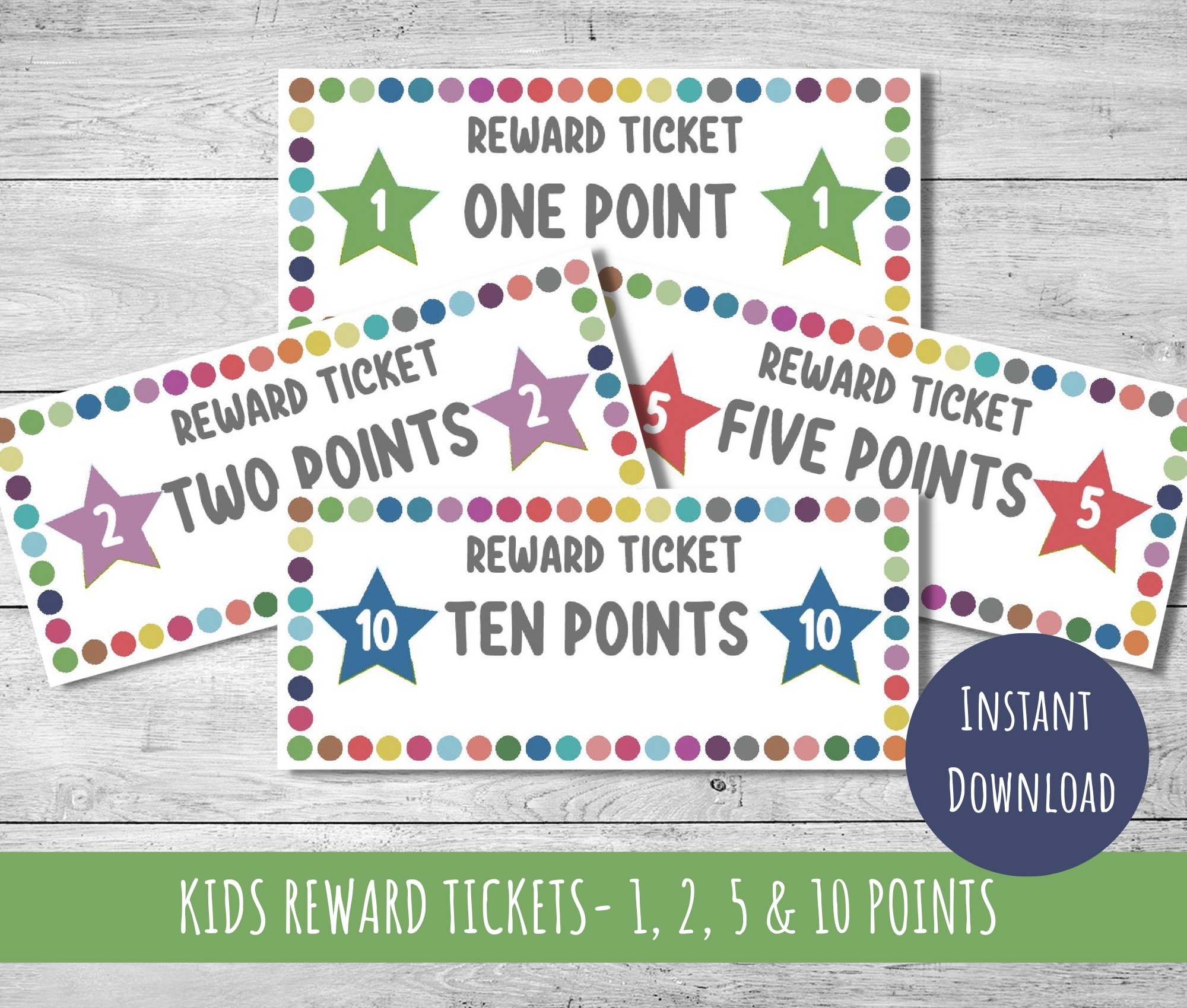 Kids Reward Tickets, Positive Behavior Points, Kids Reward System ...