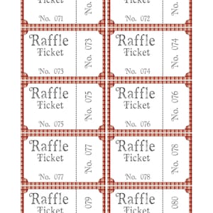Autumn Fall Raffle Tickets, 2.1 X 3.4, Printable School Fundraiser ...