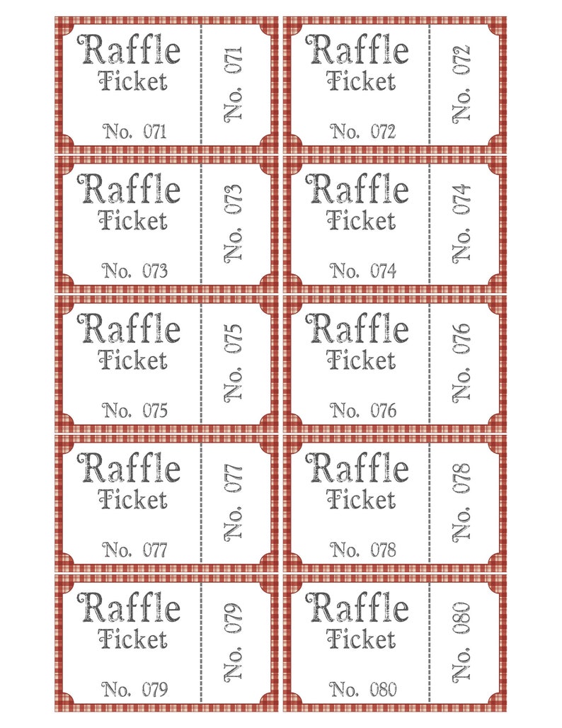 Autumn Fall Raffle Tickets 2.1 X 3.4 Printable - Etsy