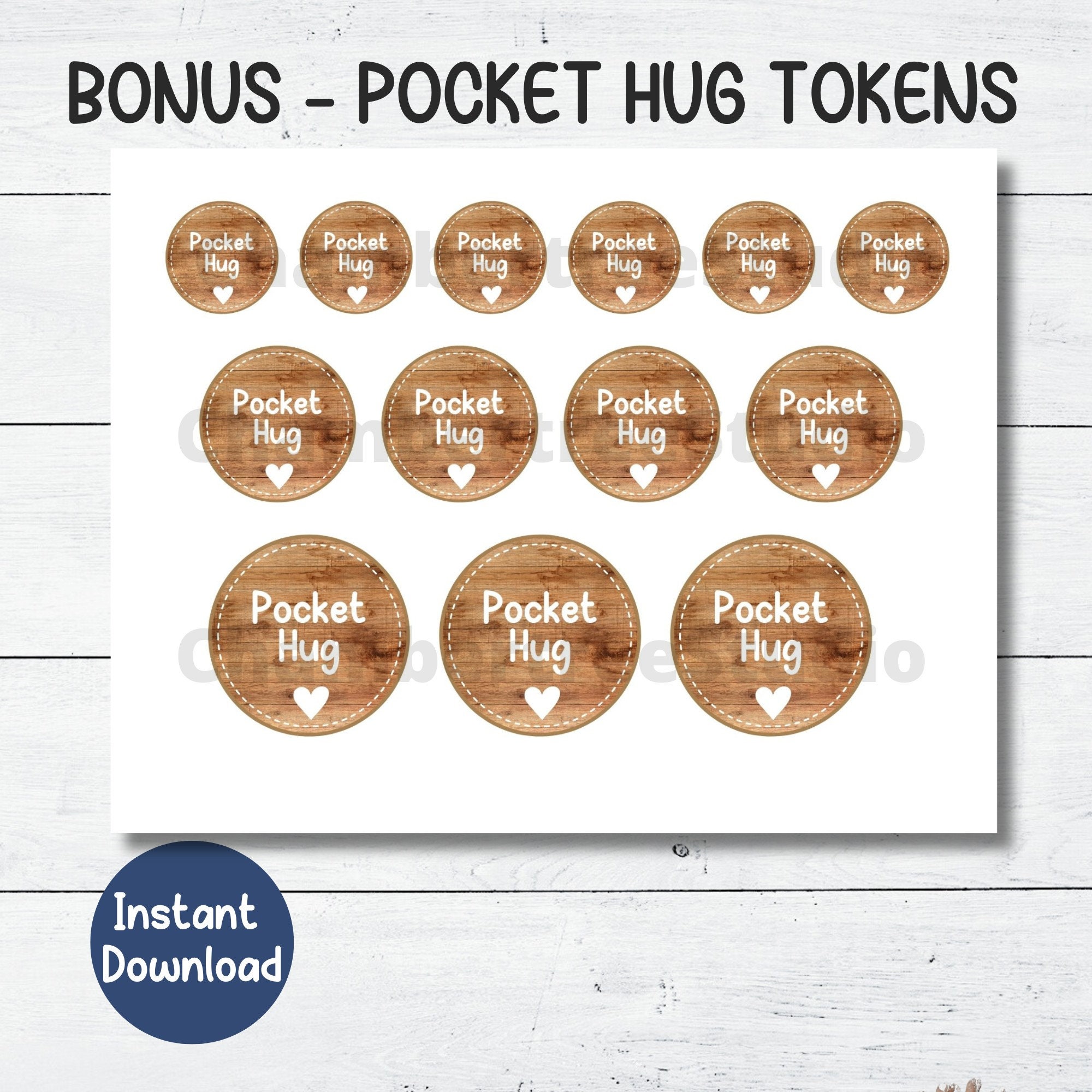 Pocket Hug Cards, Pocket Heart Holder, Printable Hug Holder Card ...
