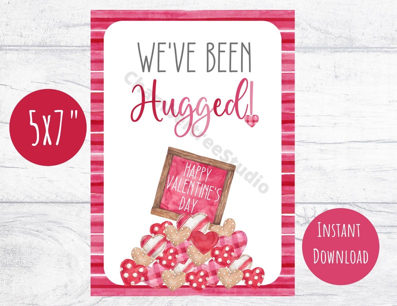 You've Been Hugged, Neighbor Game, Valentine's Day Printable ...