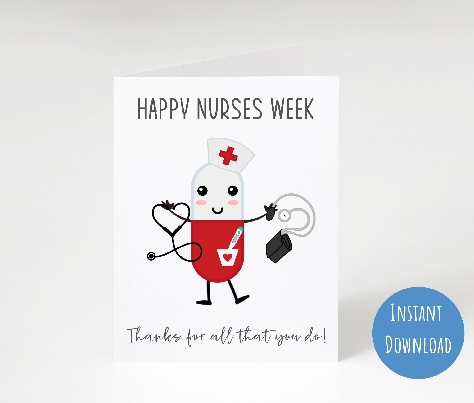 Funny Nurse Week Appreciation Card, 3 Sizes, Happy Nurses Week ...