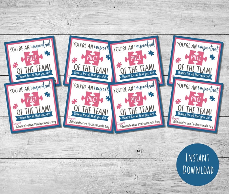 Administrative Professionals Day Gift Tag, Employee Appreciation ...