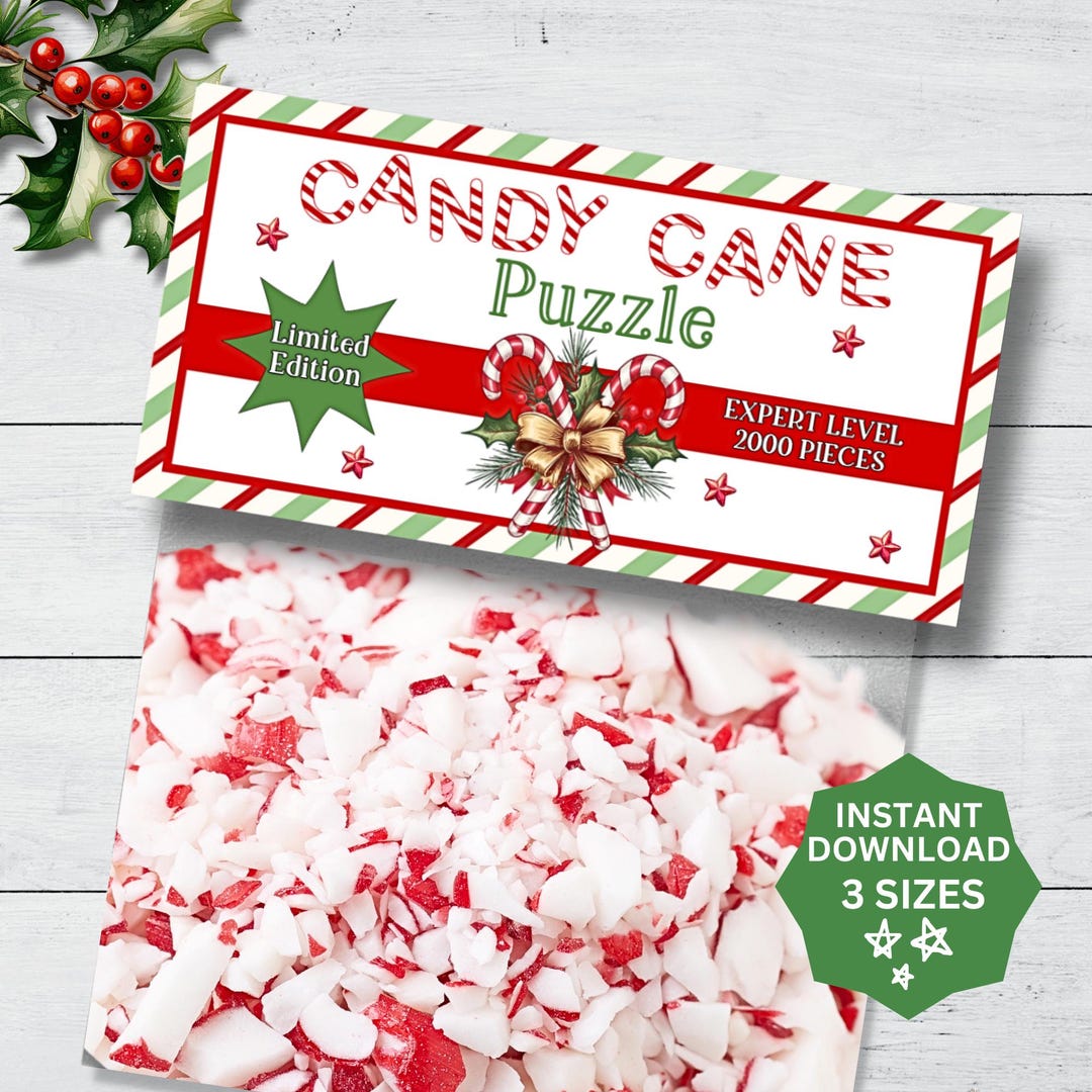 Christmas Candy Cane Puzzle, White Elephant Fun Christmas Gag Gift ...