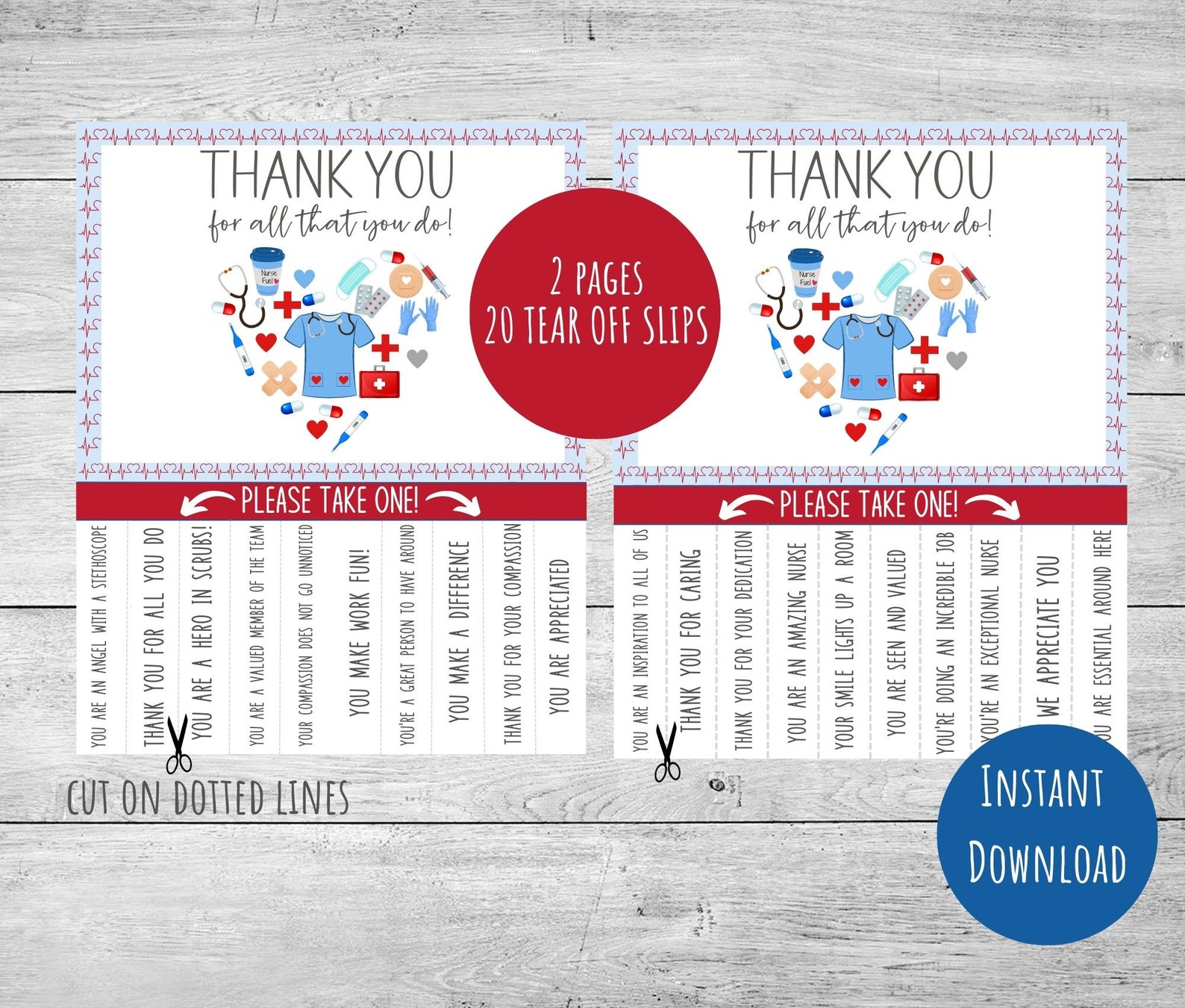 Nurse Week Appreciation Sign, Tear off Compliments for Nurses, Doctors ...