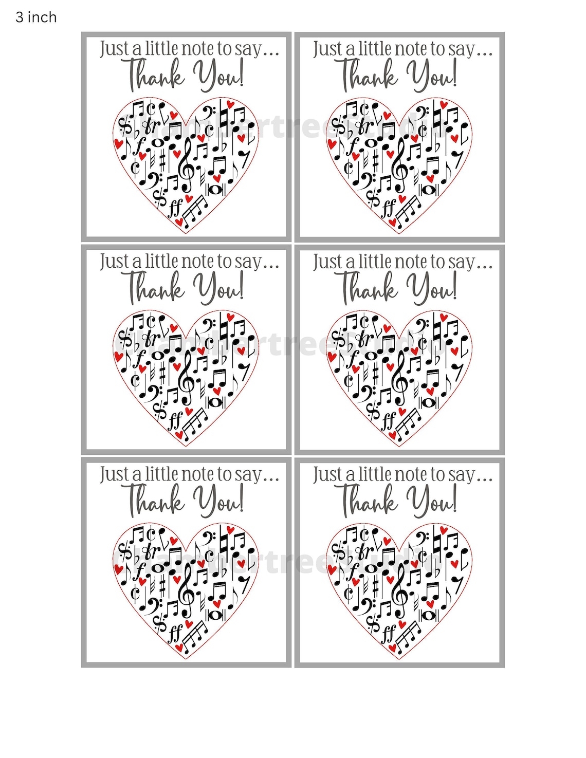 Music Teacher Appreciation Gift Tag Printable Thank You Gift - Etsy