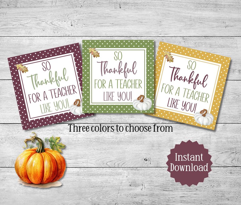 Thanksgiving Teacher Appreciation Gift Tag 2.5 and - Etsy