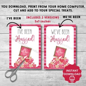 Valentine's Day You've Been Hugged Game, Valentine's Day Printable ...