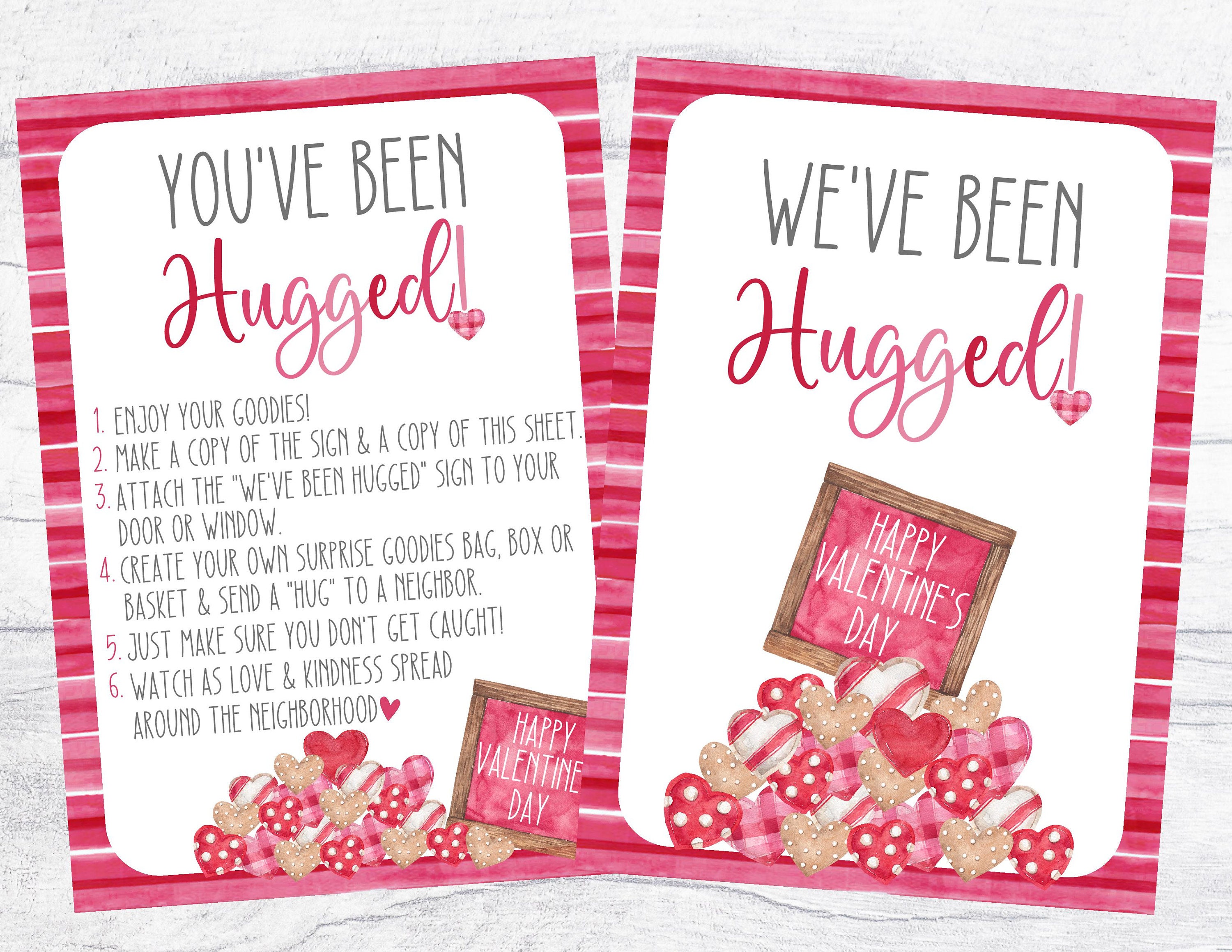 You've Been Hugged, Neighbor Game, Valentine's Day Printable ...