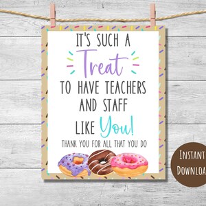 Teacher Appreciation Week Sign, Sweet Treat Sign for Teachers, Thank ...