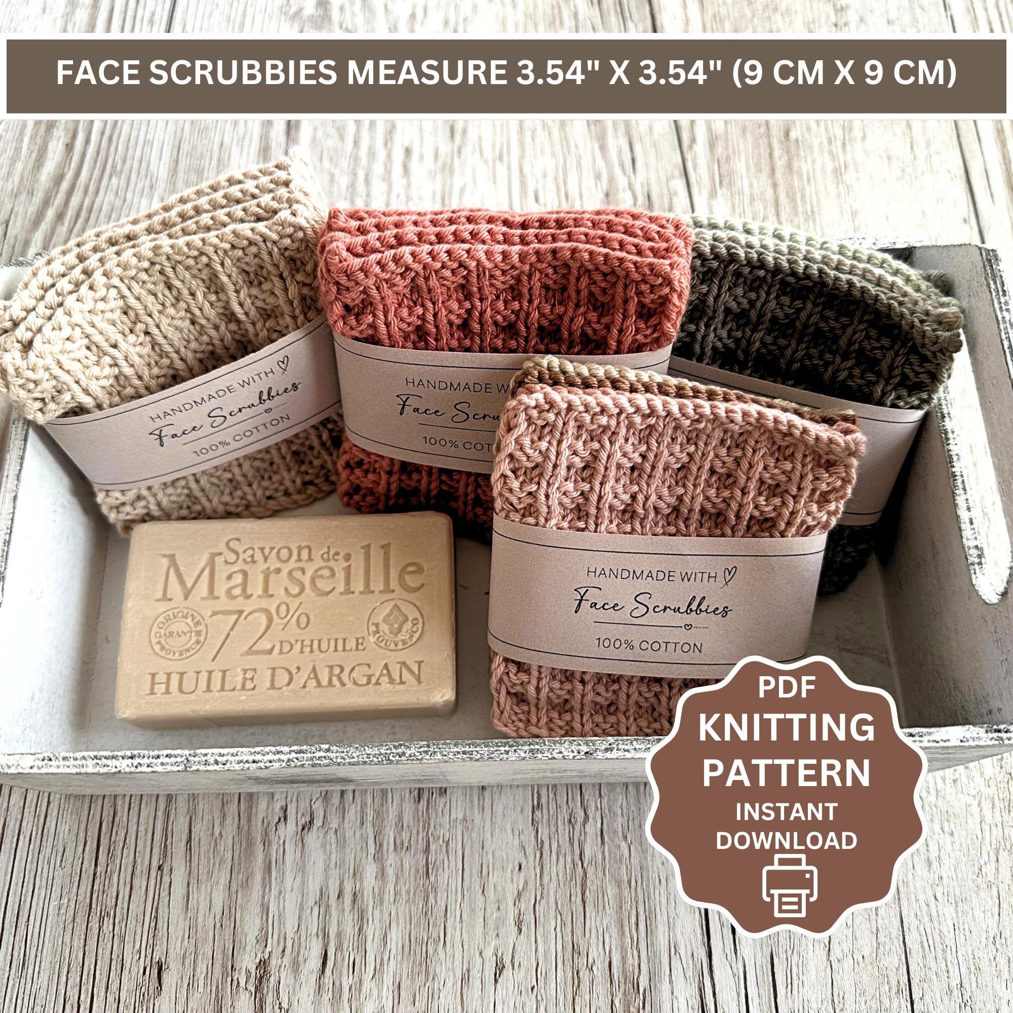 Face Scrubbie Knitting Pattern, Easy Beginner Pattern, PDF, Re-usuable ...